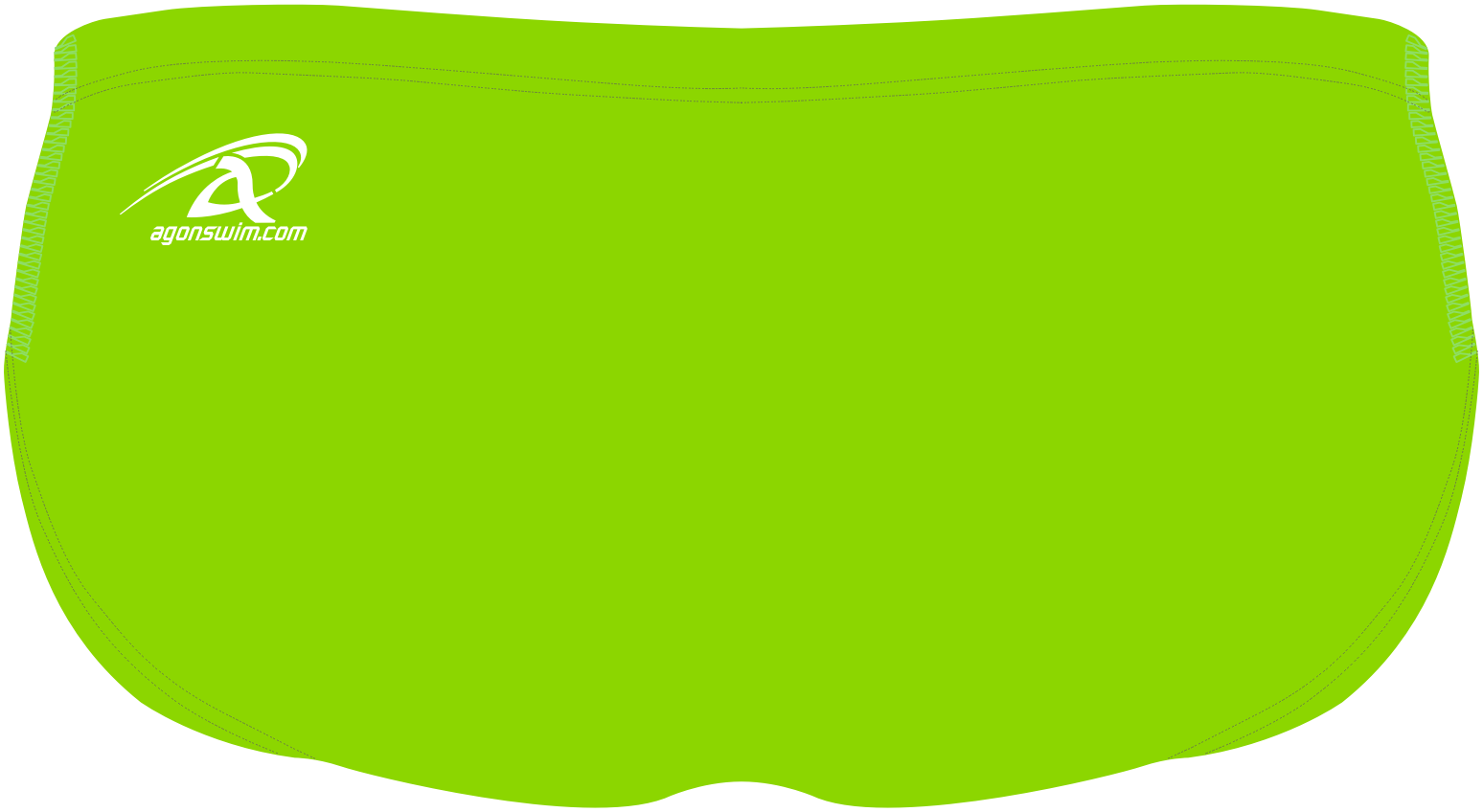 Solid Bright Lime Green Brief - Agonswim.com