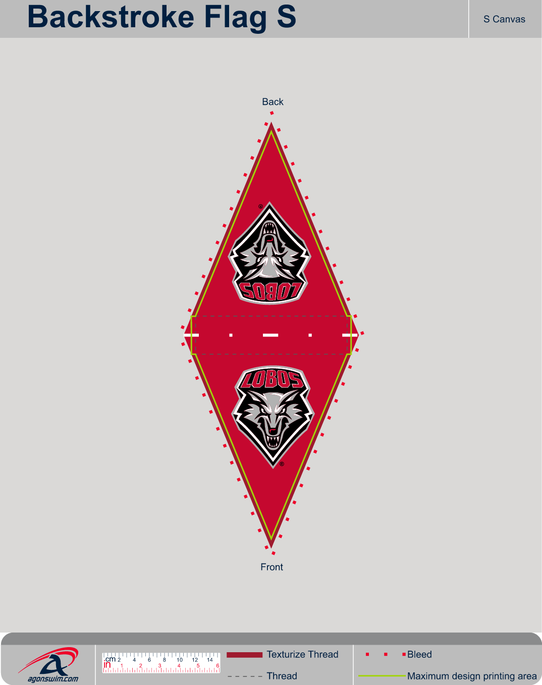 Canvas Backstroke Flag Small (2024) - Agonswim.com