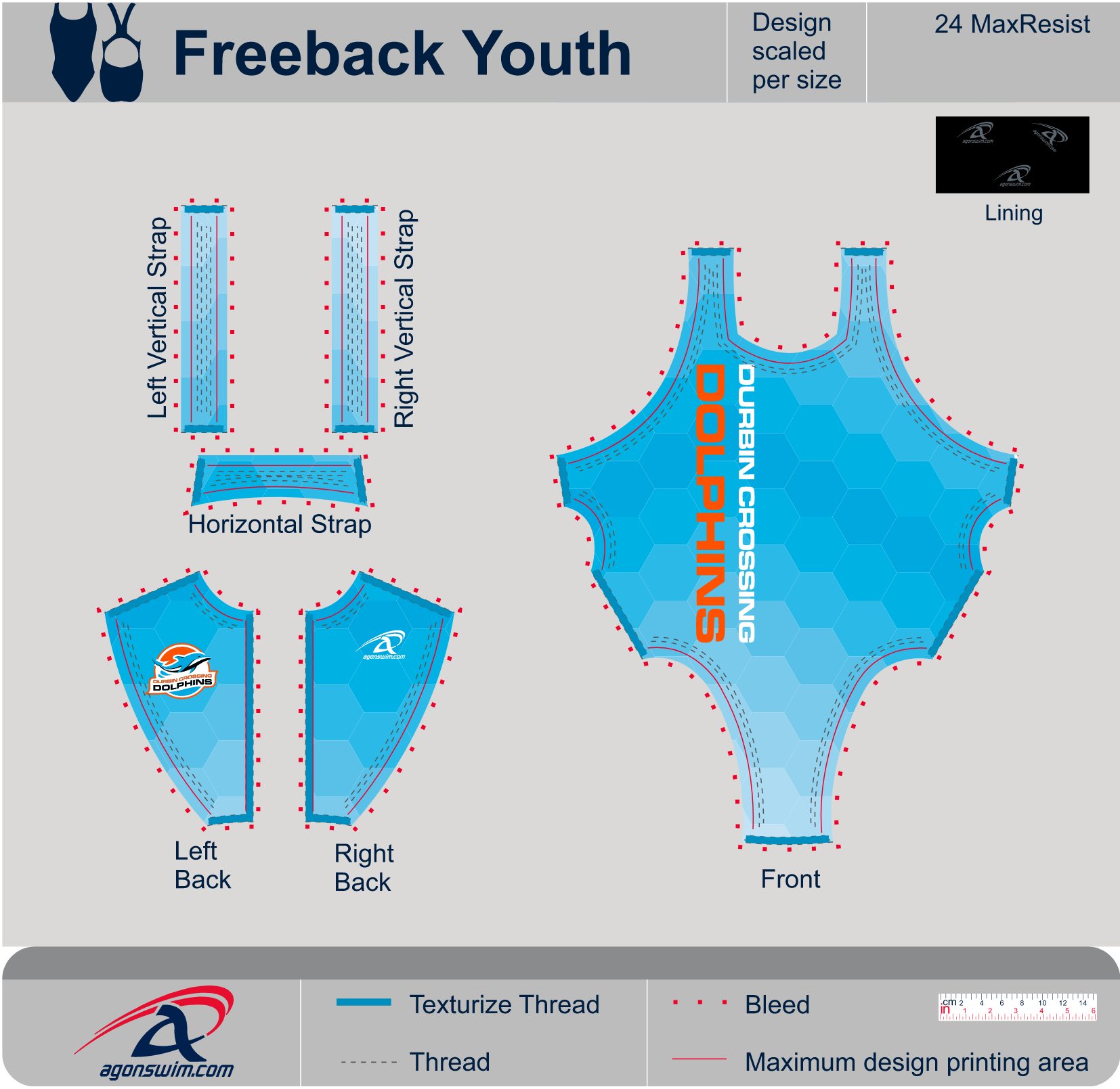 MaxResist FreeBack Youth Fully Front and Back Lined (2022) - Agonswim.com