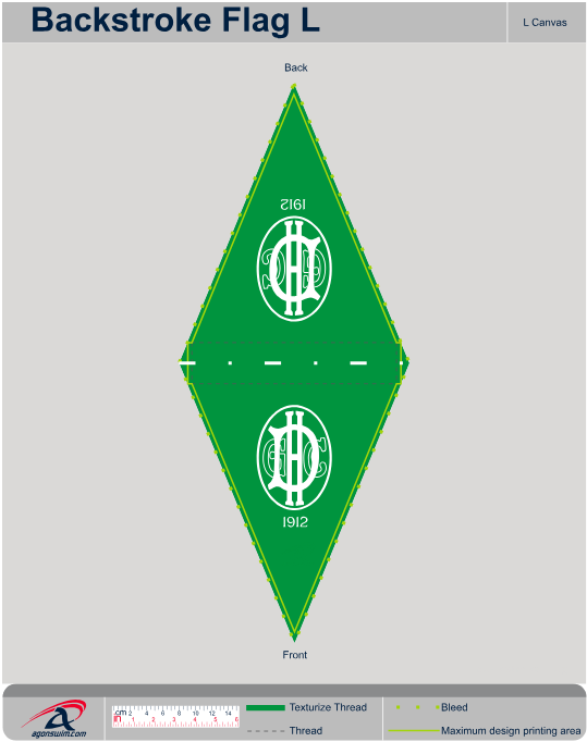 Canvas Backstroke flag large (2019) - Agonswim.com