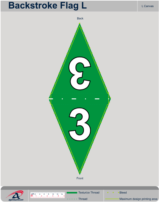 Canvas Backstroke flag large (2019) - Agonswim.com