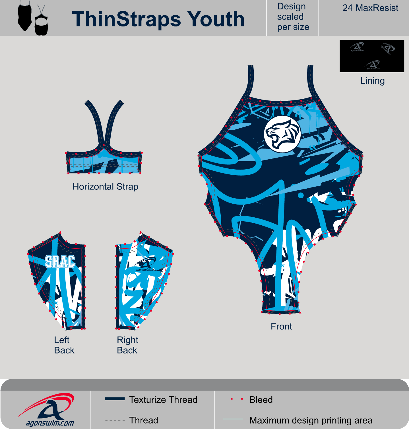 Youth thin strap - Agonswim.com