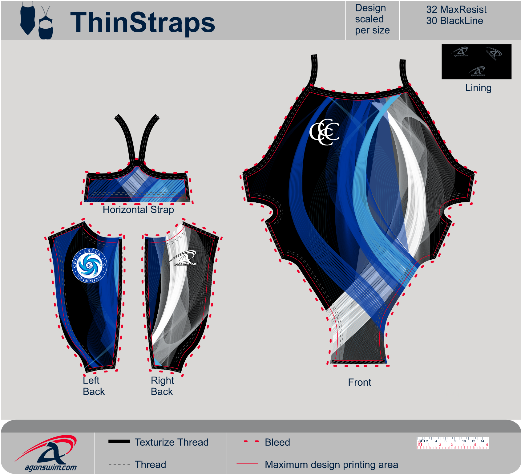 MaxResist ThinStraps Fully Front Lined (2021) - Agonswim.com