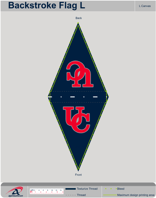 Canvas Backstroke flag large (2019) - Agonswim.com
