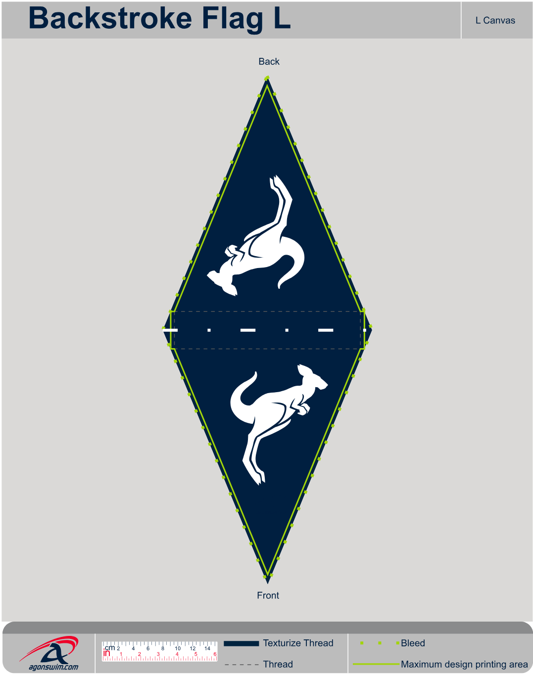 Canvas Backstroke flag large (2023) - Agonswim.com