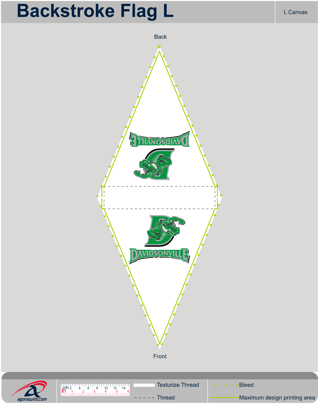 Canvas Backstroke flag large (2022) - Agonswim.com