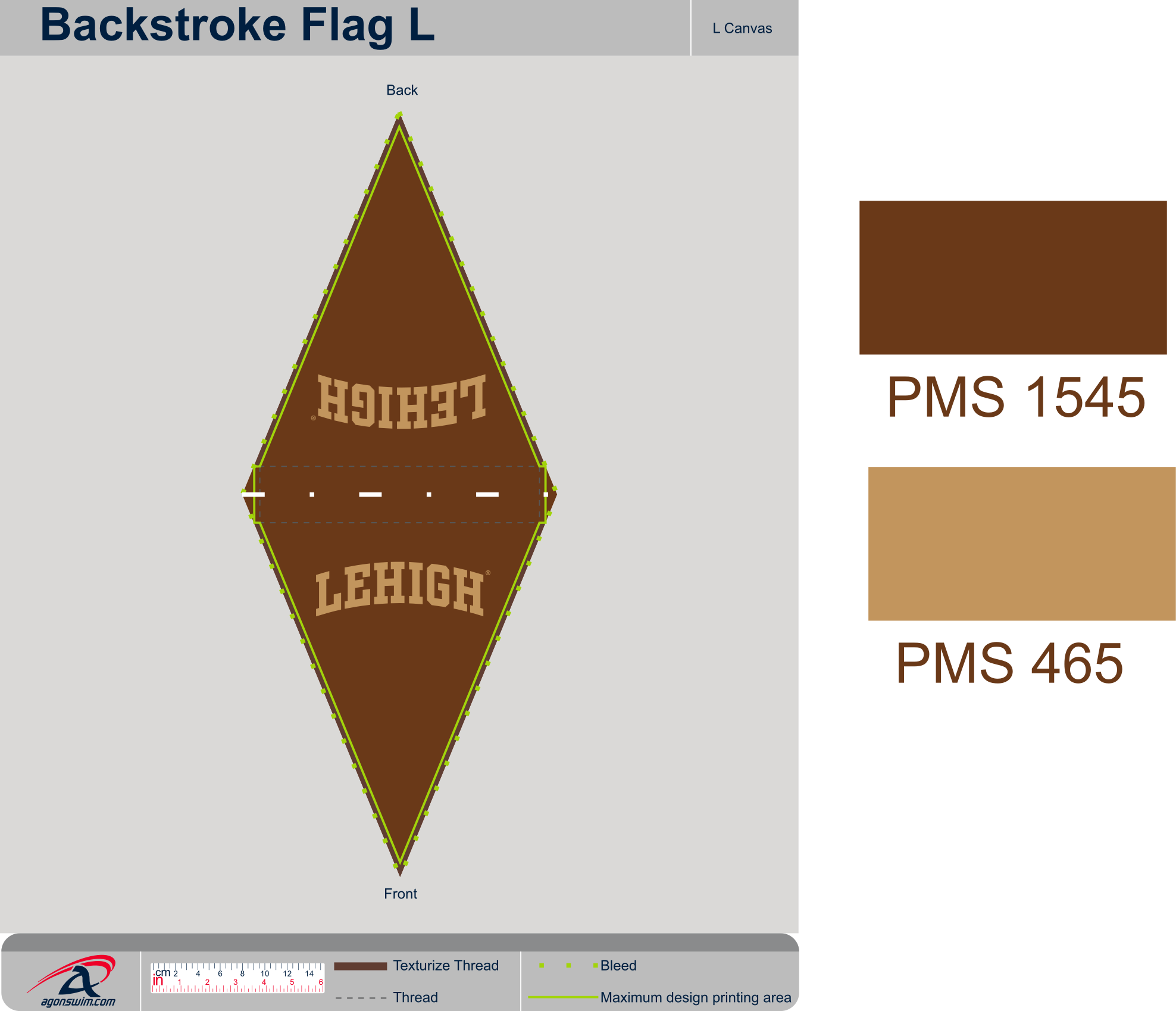 Canvas Backstroke flag large (2018) - Agonswim.com