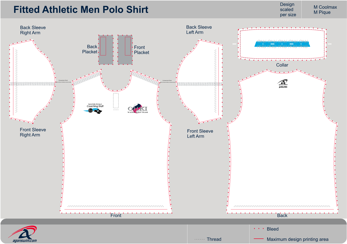 Coolmax Fitted Athletic Male Polo Shirt (2020) - Agonswim.com