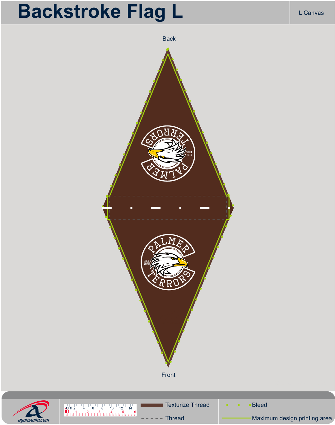 Canvas Backstroke flag large (2021) - Agonswim.com