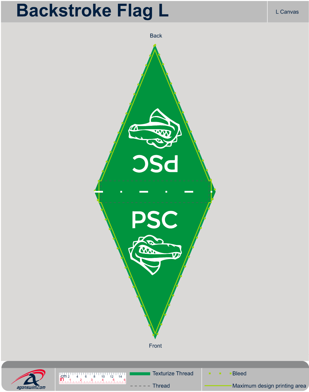 Canvas Backstroke flag large (2023) - Agonswim.com