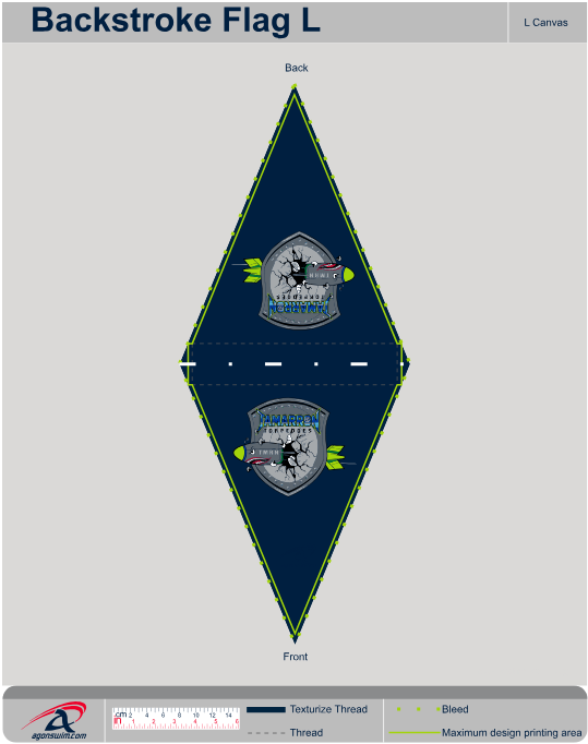 Canvas Backstroke flag large (2019) - Agonswim.com