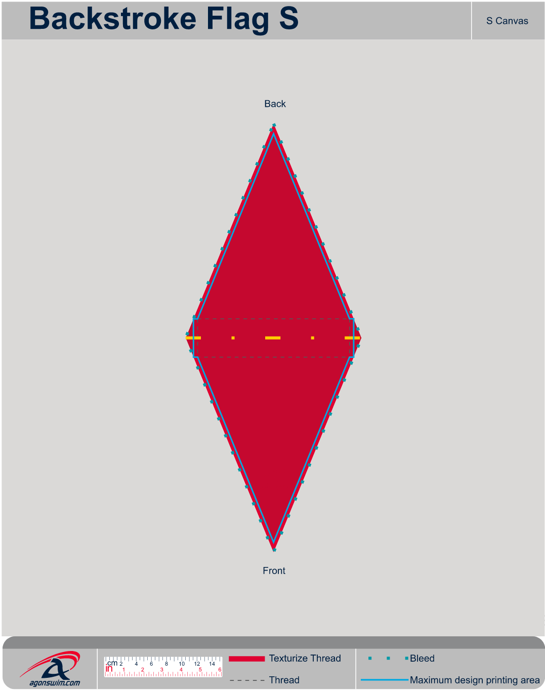 Canvas Backstroke Flag Small (2022) - Agonswim.com