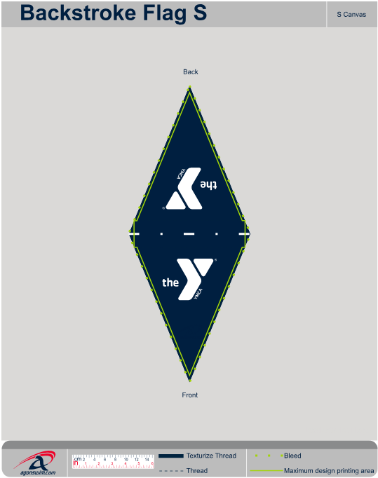 Canvas Backstroke Flag Small (2019) - Agonswim.com
