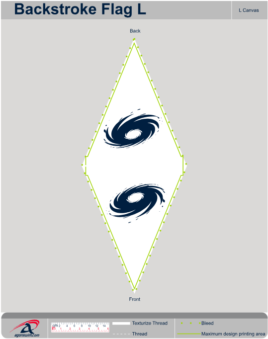 Canvas Backstroke flag large (2019) - Agonswim.com