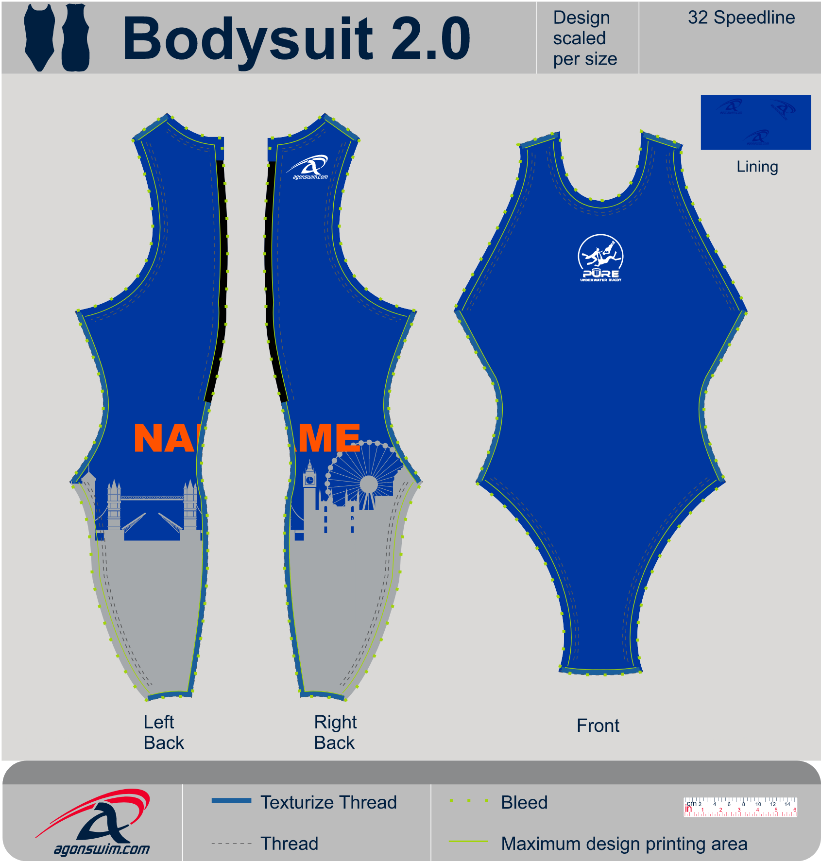 Speedline BodySuit 2.0 Fully Front and Back Lined (2022) - Agonswim.com