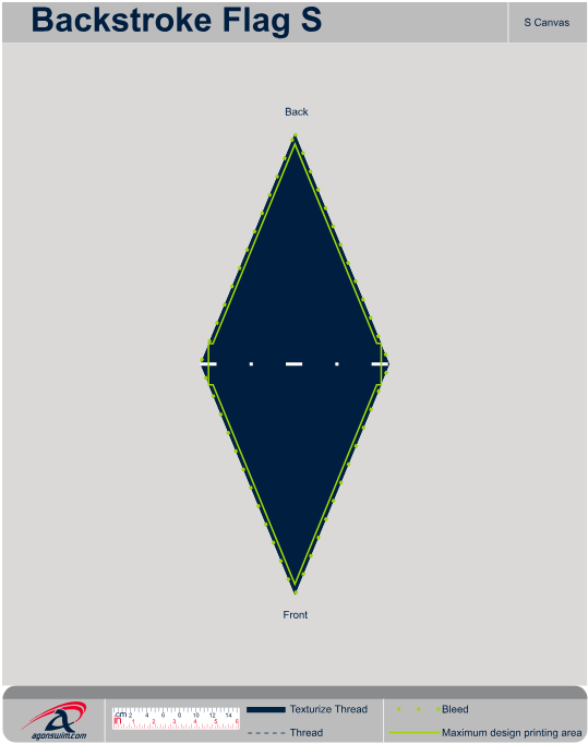 Canvas Backstroke Flag Small (2020) - Agonswim.com