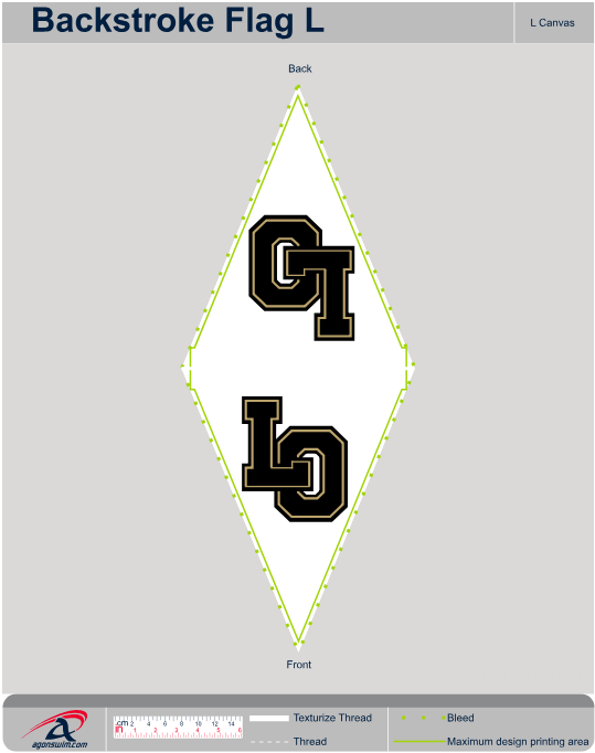 Canvas Backstroke flag large (2019) - Agonswim.com