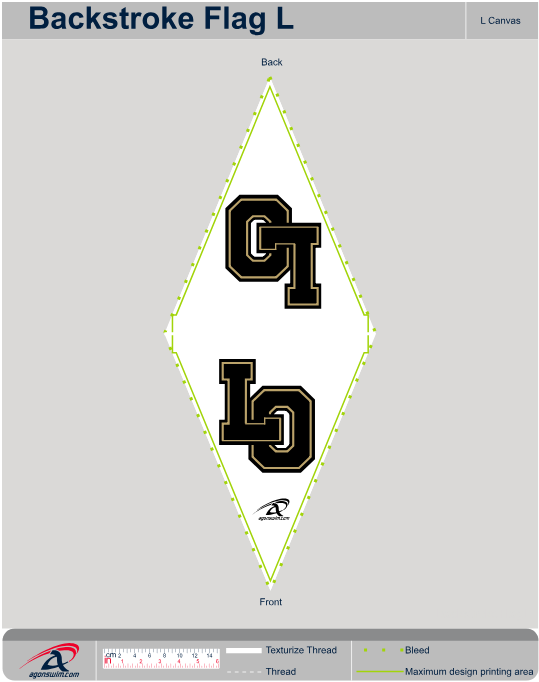 Canvas Backstroke flag large (2019) - Agonswim.com
