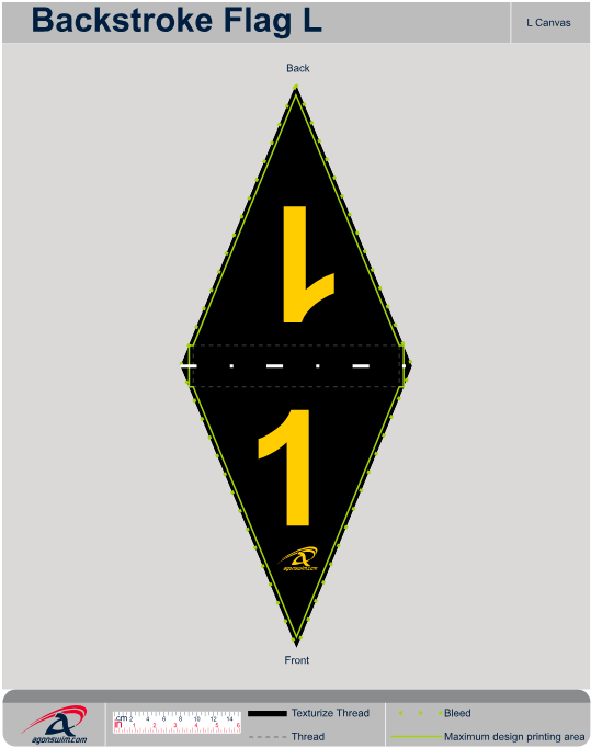 Canvas Backstroke flag large (2019) - Agonswim.com