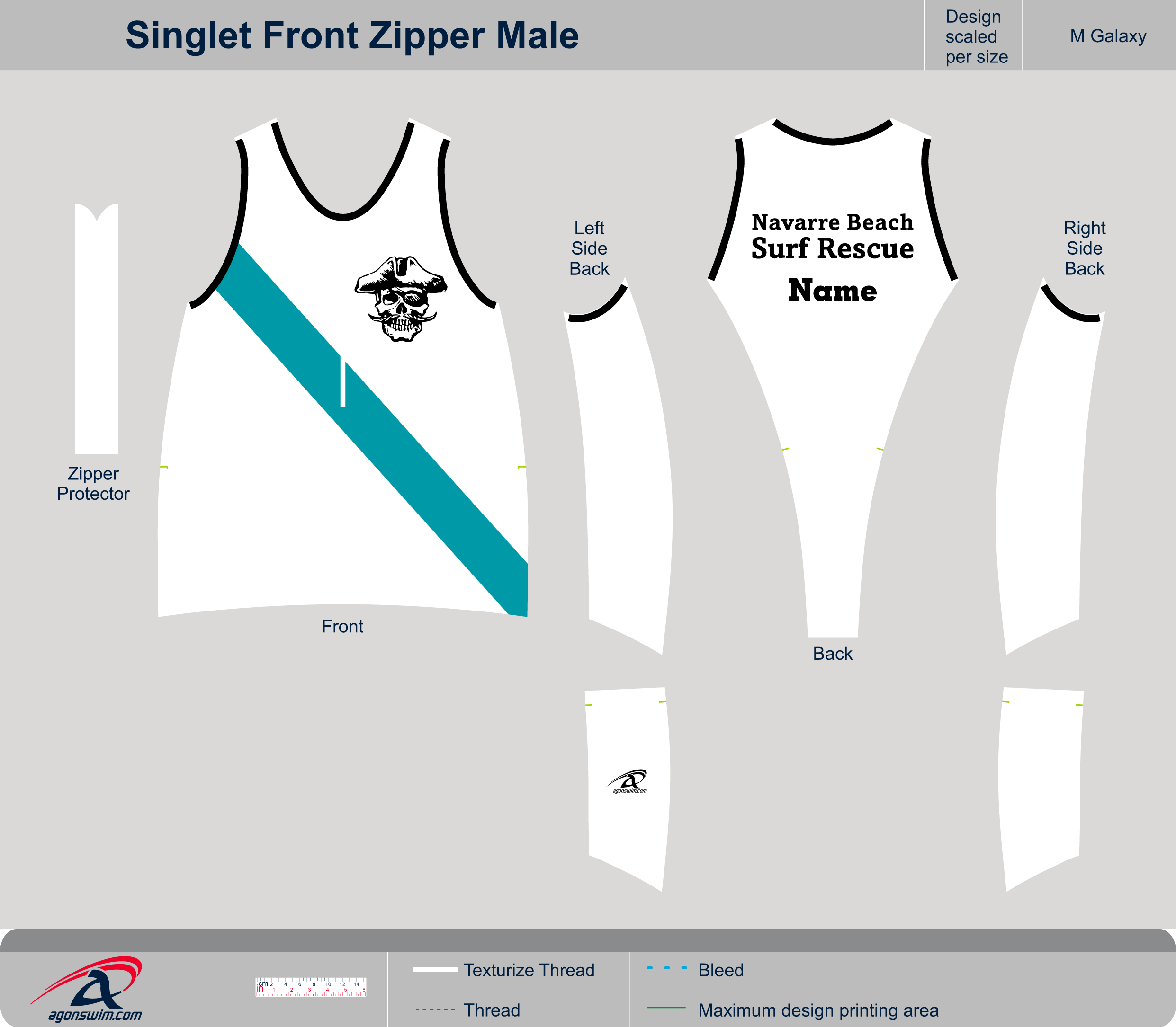 Galaxy Singlet Front Zipper Male (2025) - Agonswim.com