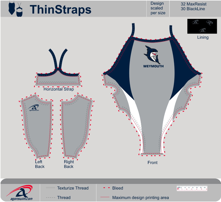 MaxResist ThinStraps Fully Front Lined (2020) - Agonswim.com