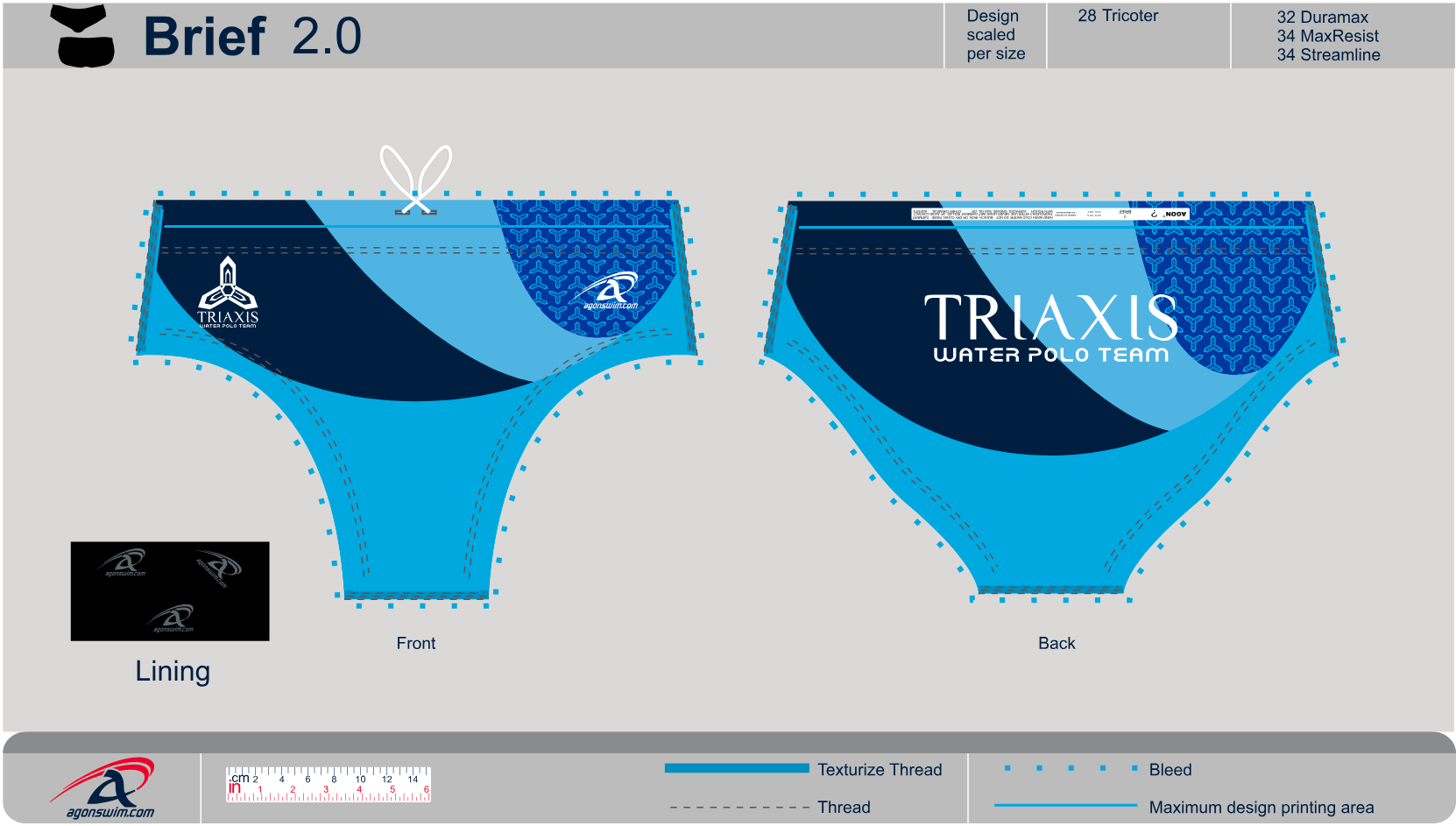 Speedline Brief 2.0 Fully Front and Back Lined (2023) - Agonswim.com