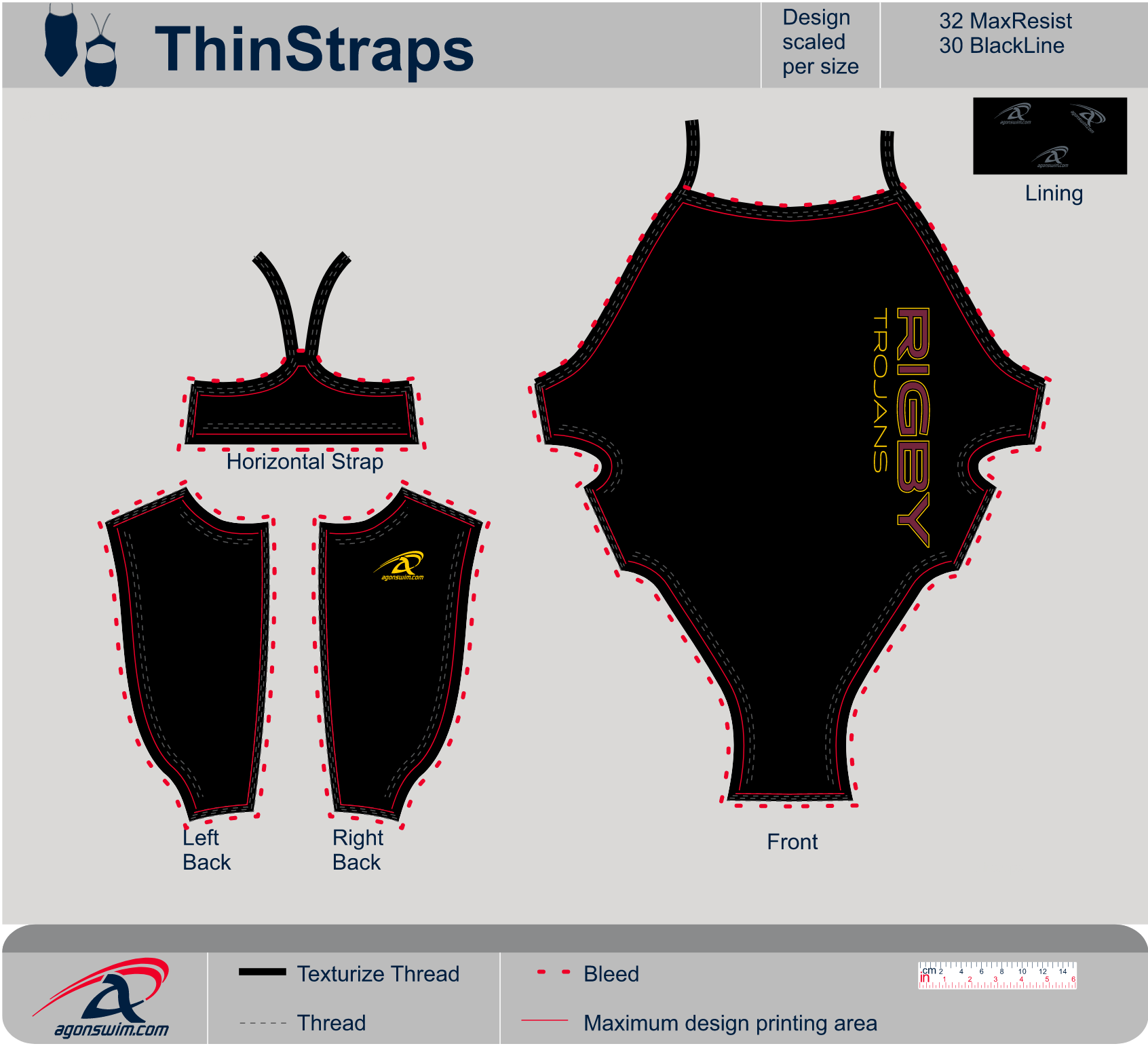 MaxResist ThinStraps Fully Front Lined (2021) - Agonswim.com