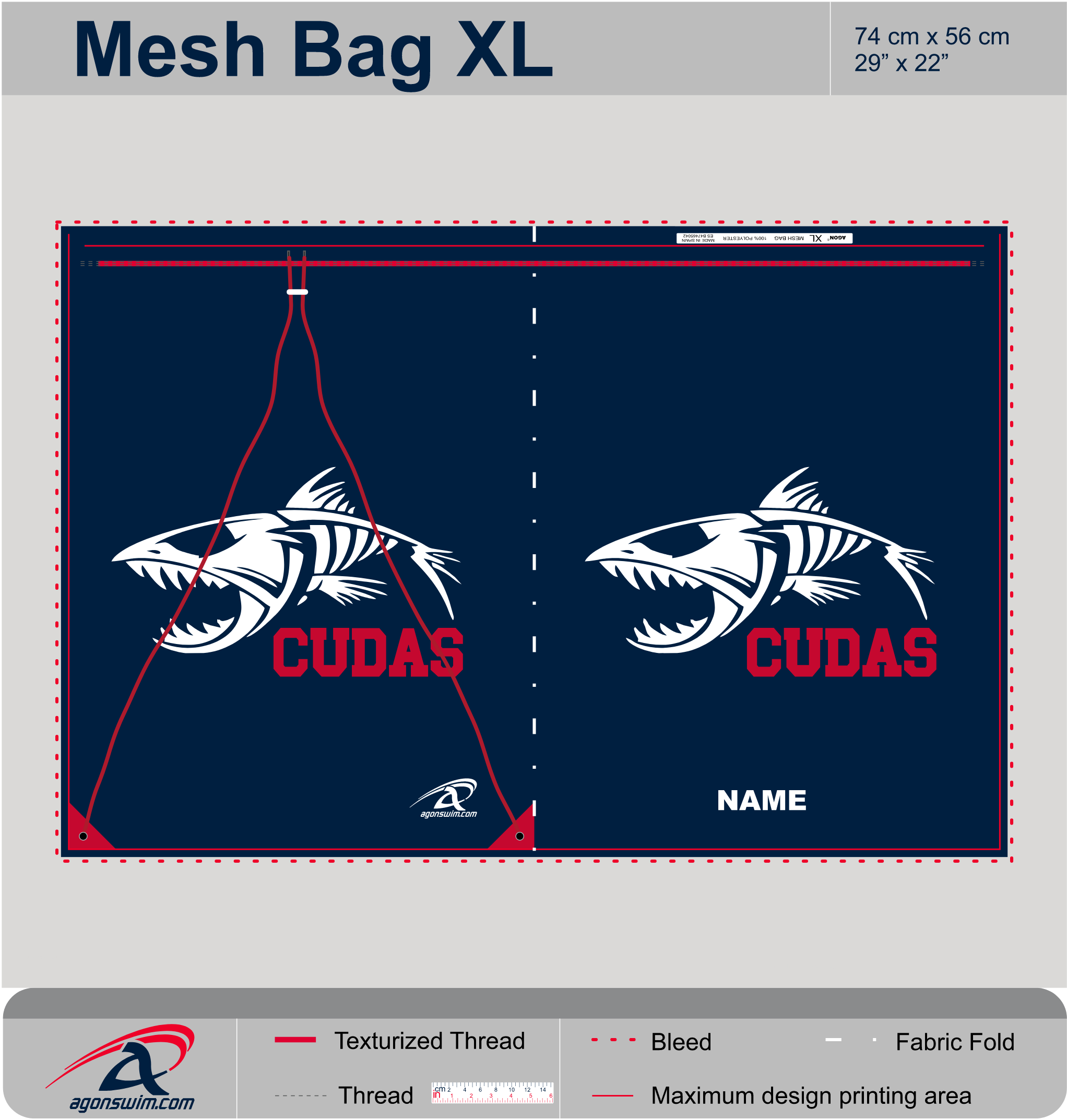 Mesh Mesh Bag XL 29"x22" (2021) - Agonswim.com