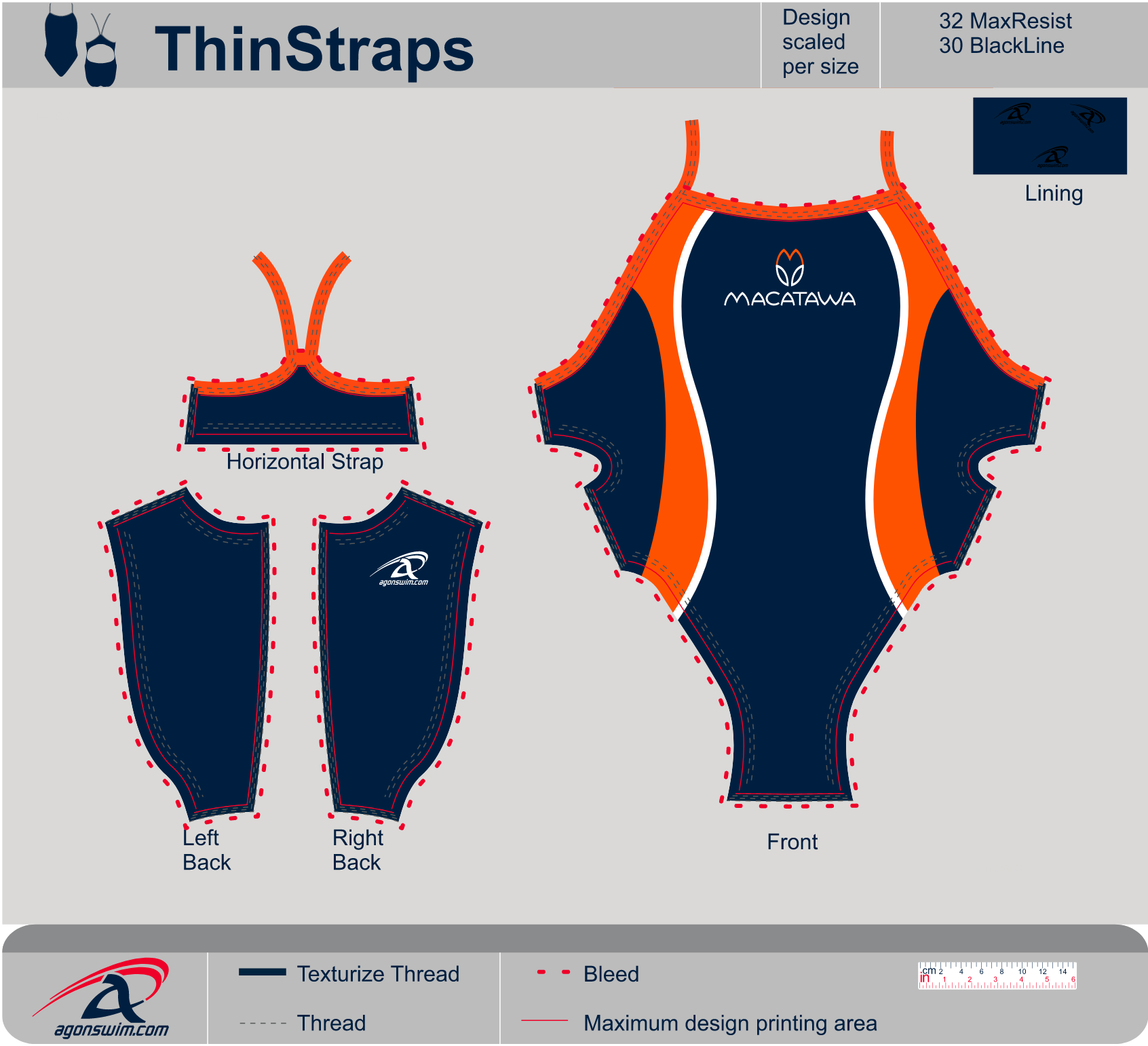 MaxResist ThinStraps Fully Front Lined (2022) - Agonswim.com