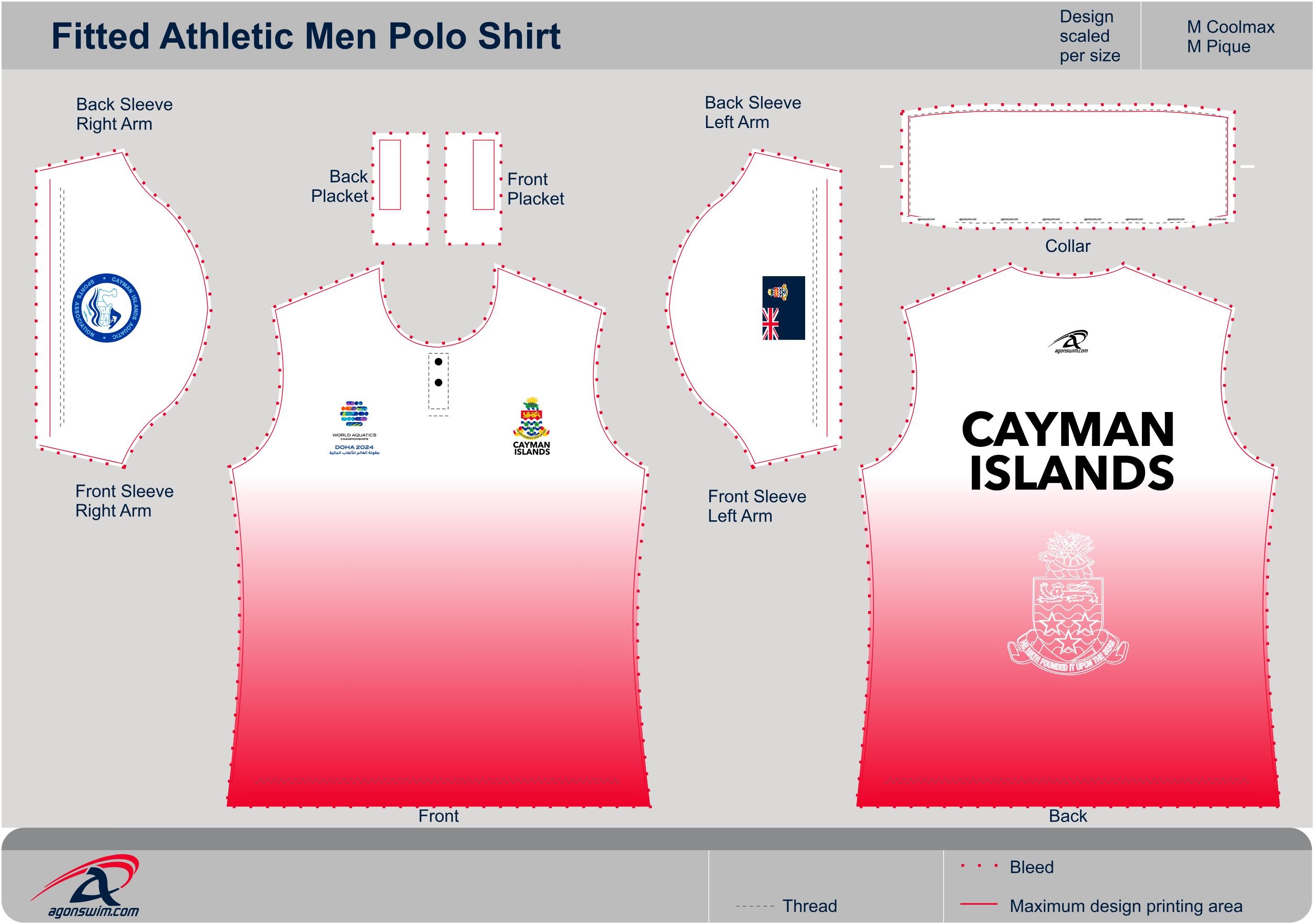 Coolmax Fitted Athletic Male Polo Shirt (2024) - Agonswim.com