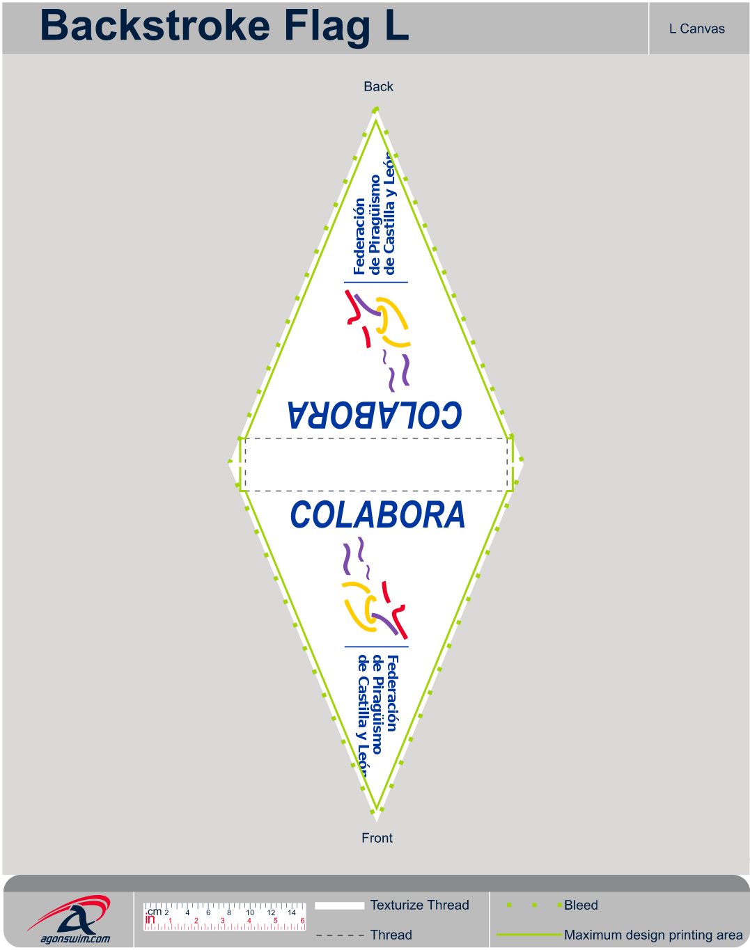 Canvas Backstroke flag large (2022) - Agonswim.com