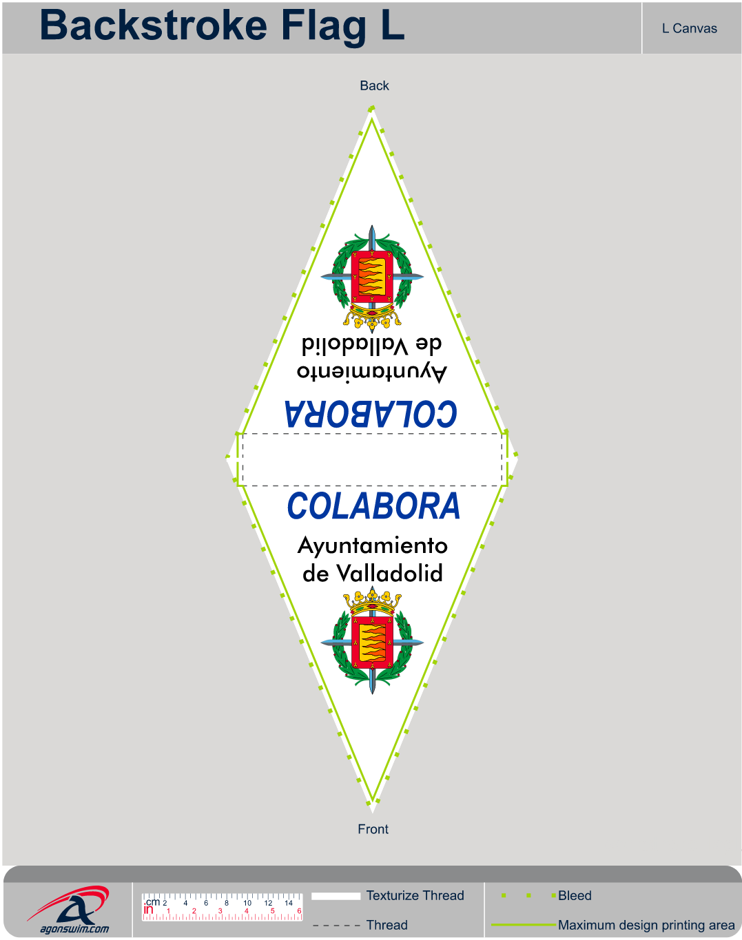 Canvas Backstroke flag large (2022) - Agonswim.com