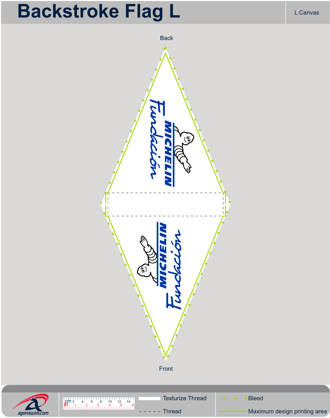 Canvas Backstroke flag large (2022) - Agonswim.com