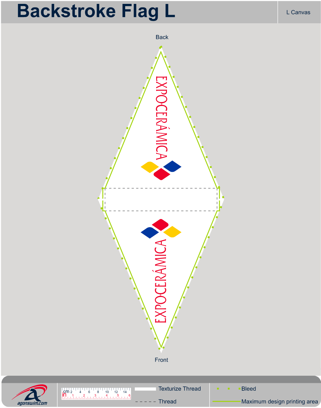 Canvas Backstroke flag large (2022) - Agonswim.com