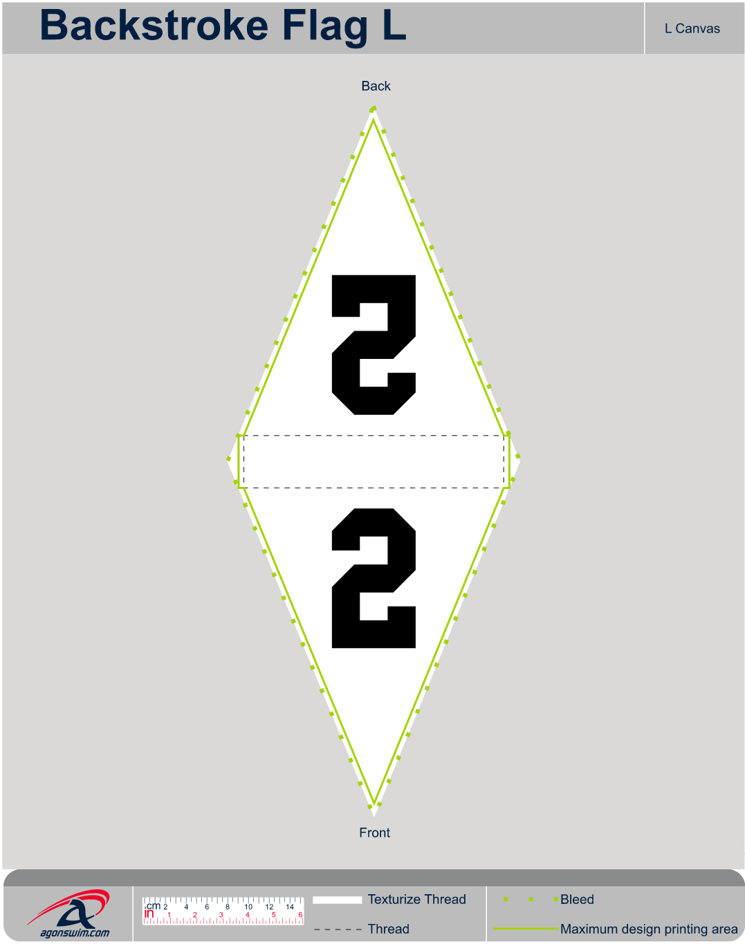 Canvas Backstroke flag large (2023) - Agonswim.com