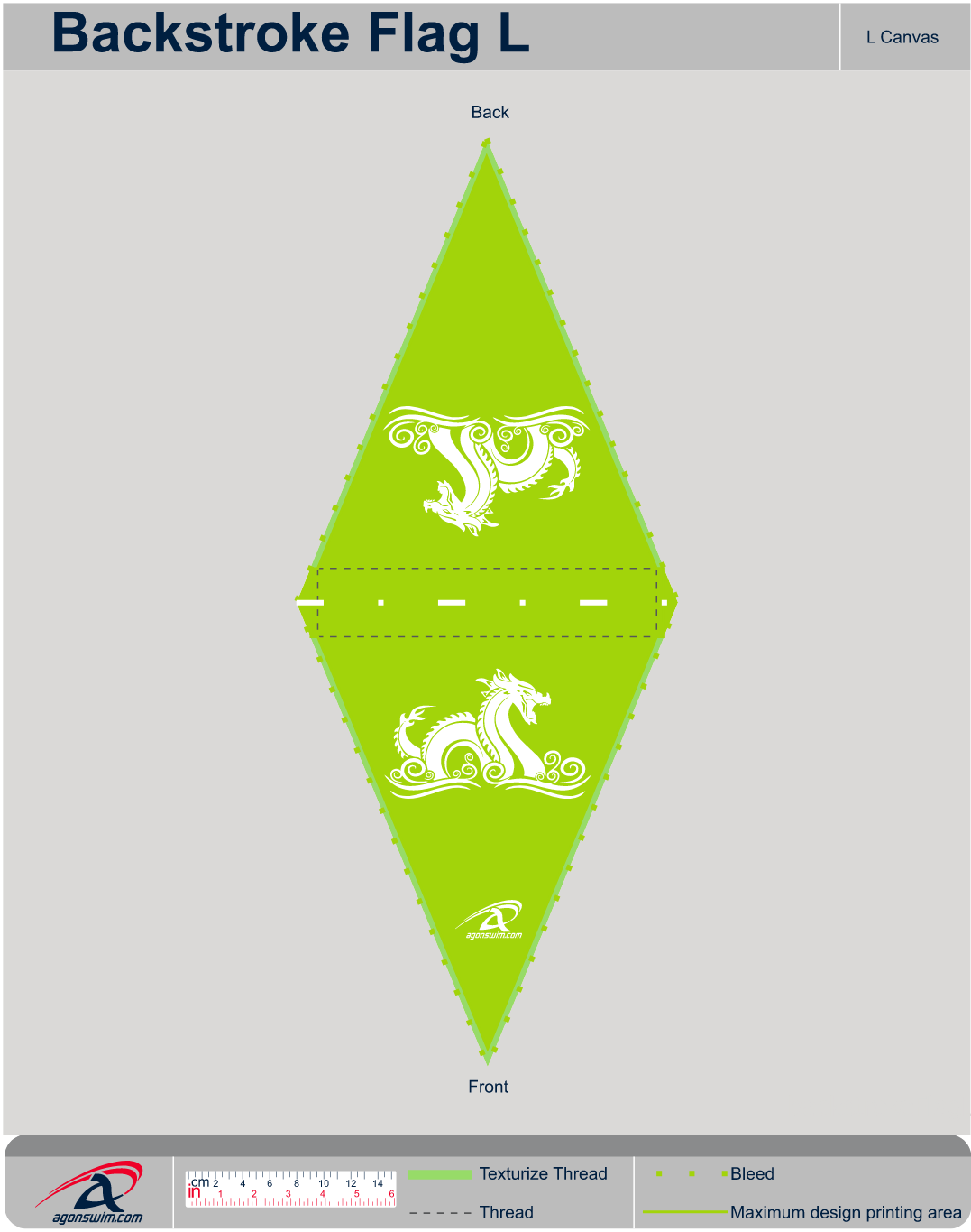 Canvas Backstroke flag large (2023) - Agonswim.com