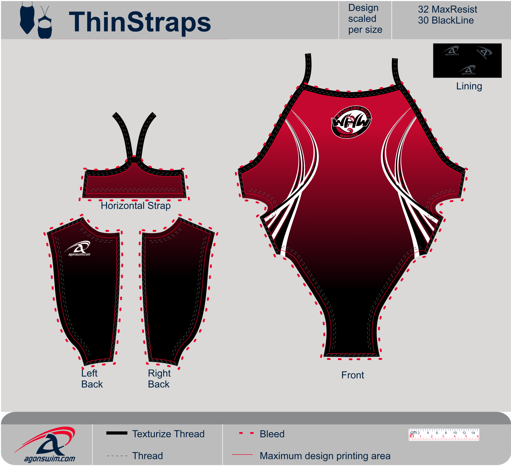 MaxResist ThinStraps Fully Front Lined (2024) - Agonswim.com