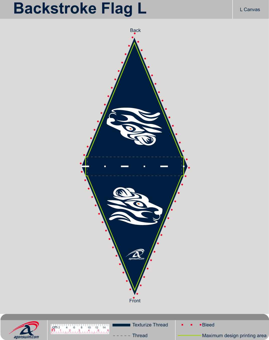 Canvas Backstroke flag large (2024) - Agonswim.com