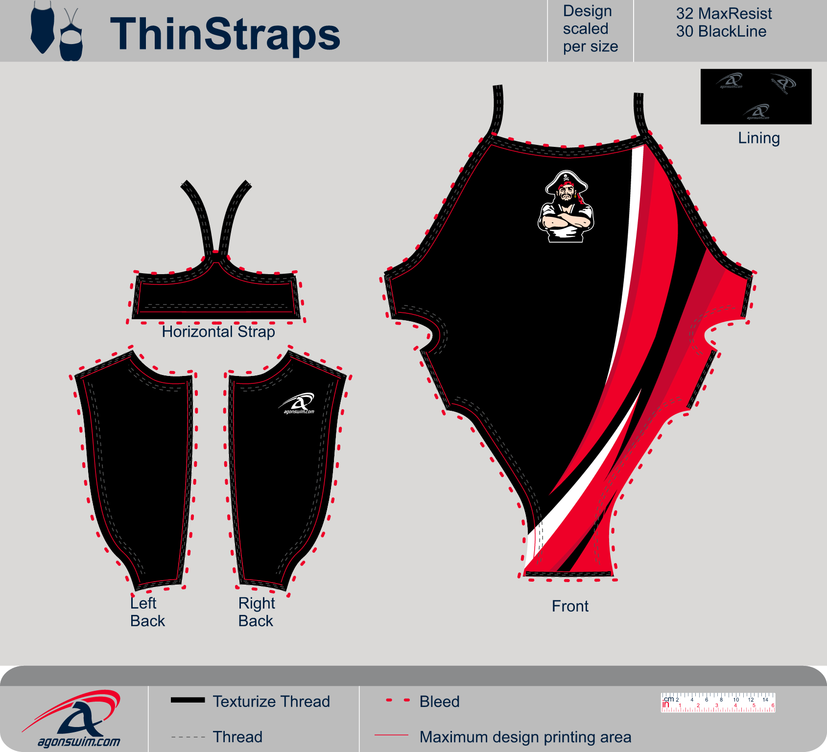 MaxResist ThinStraps Fully Front Lined (2024) - Agonswim.com