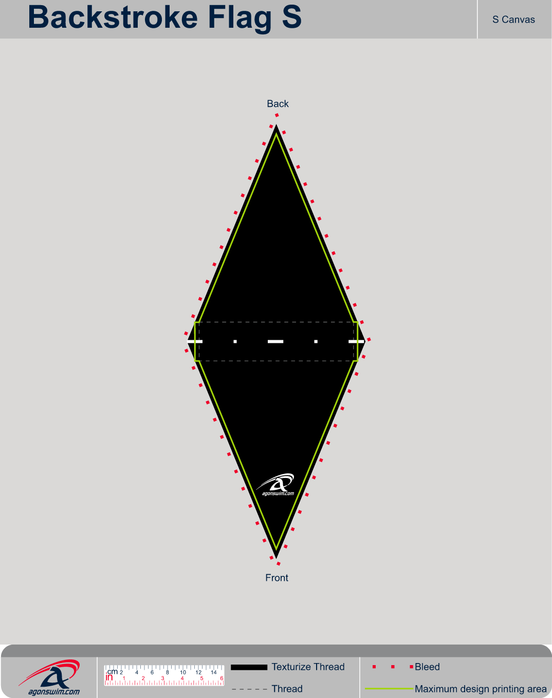 Canvas Backstroke Flag Small (2025) - Agonswim.com