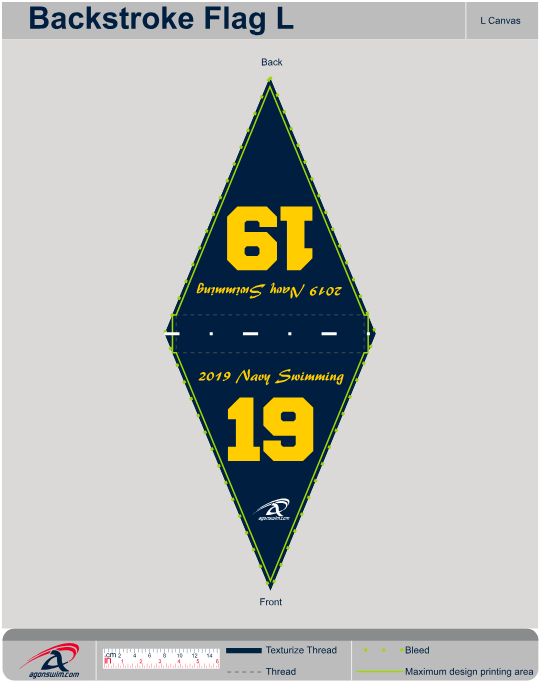Canvas Backstroke flag large (2019) - Agonswim.com