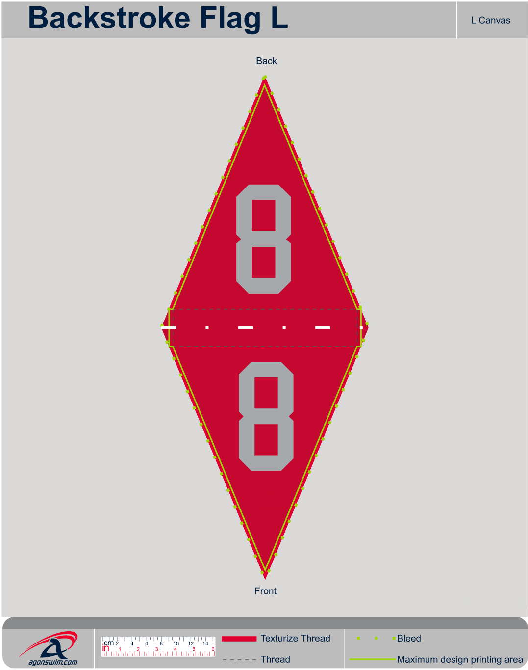 Canvas Backstroke flag large (2023) - Agonswim.com
