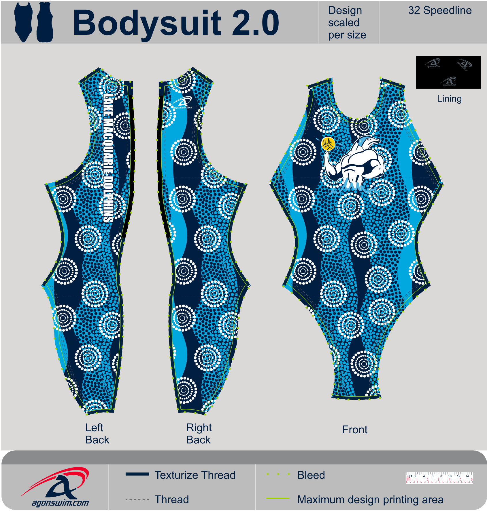 Speedline BodySuit 2.0 Fully Front and Back Lined (2023) - Agonswim.com