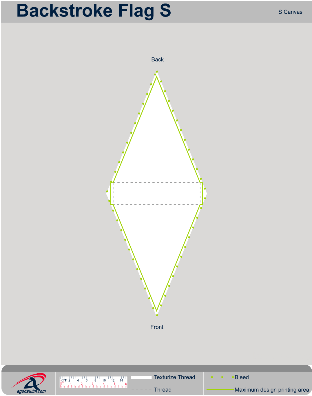 Canvas Backstroke Flag Small (2023) - Agonswim.com