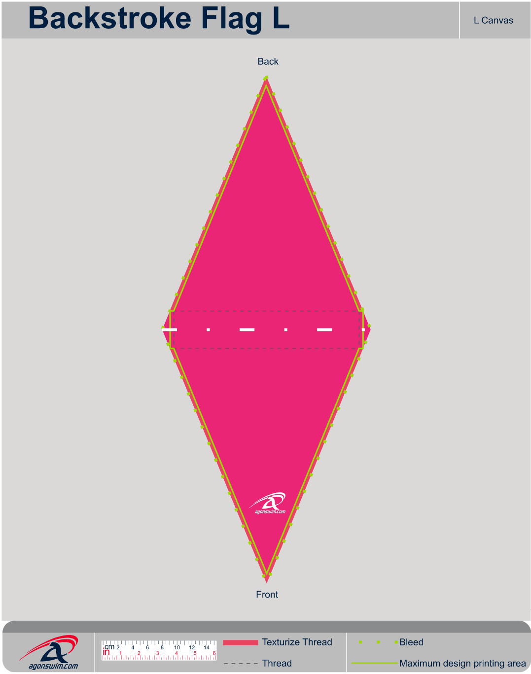 Canvas Backstroke flag large (2023) - Agonswim.com