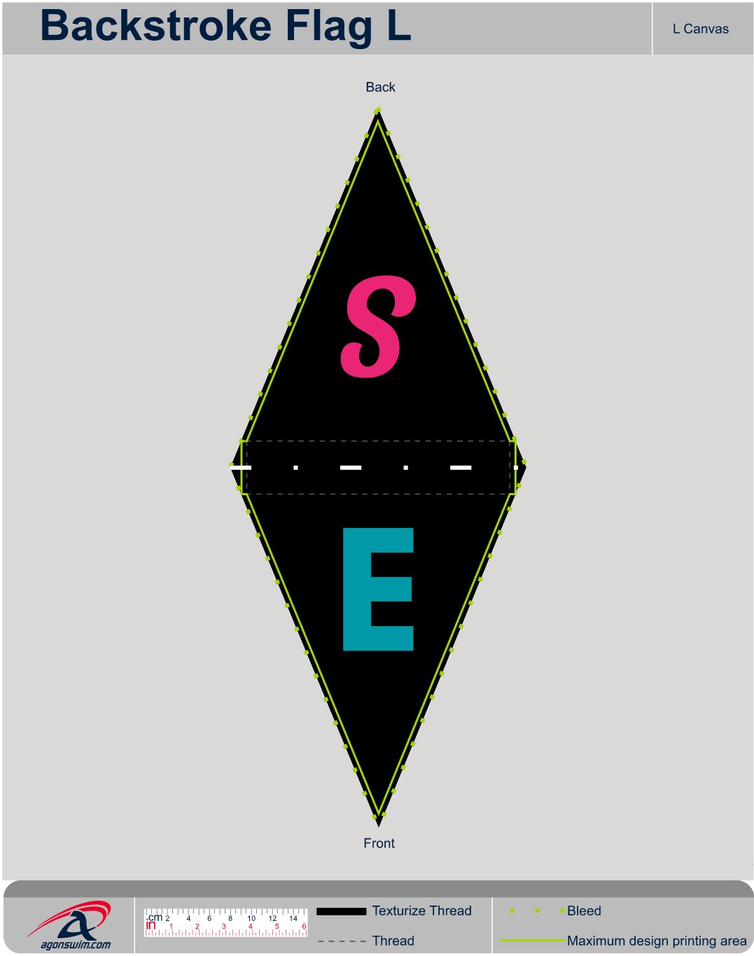 Canvas Backstroke flag large (2023) - Agonswim.com