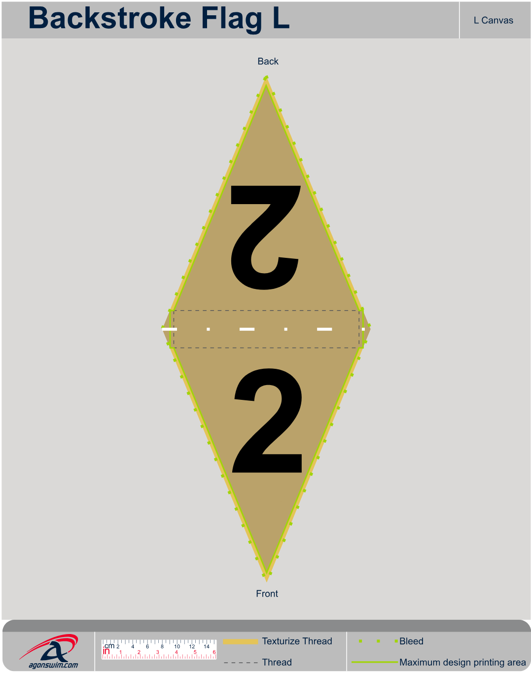 Canvas Backstroke flag large (2023) - Agonswim.com