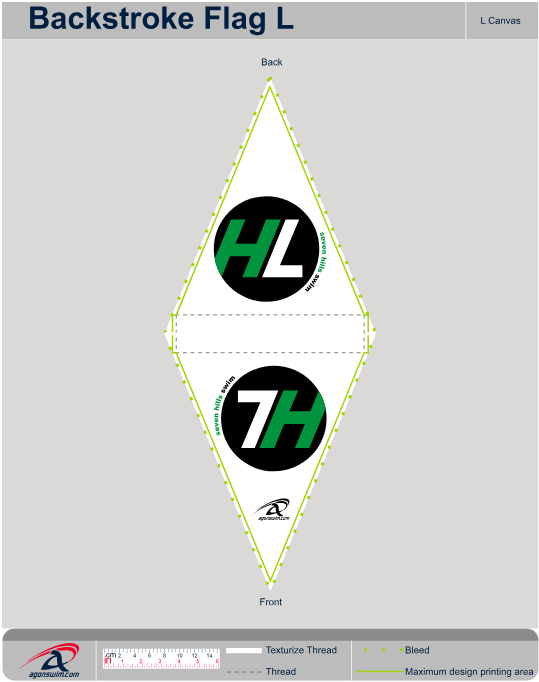 Canvas Backstroke flag large (2019) - Agonswim.com