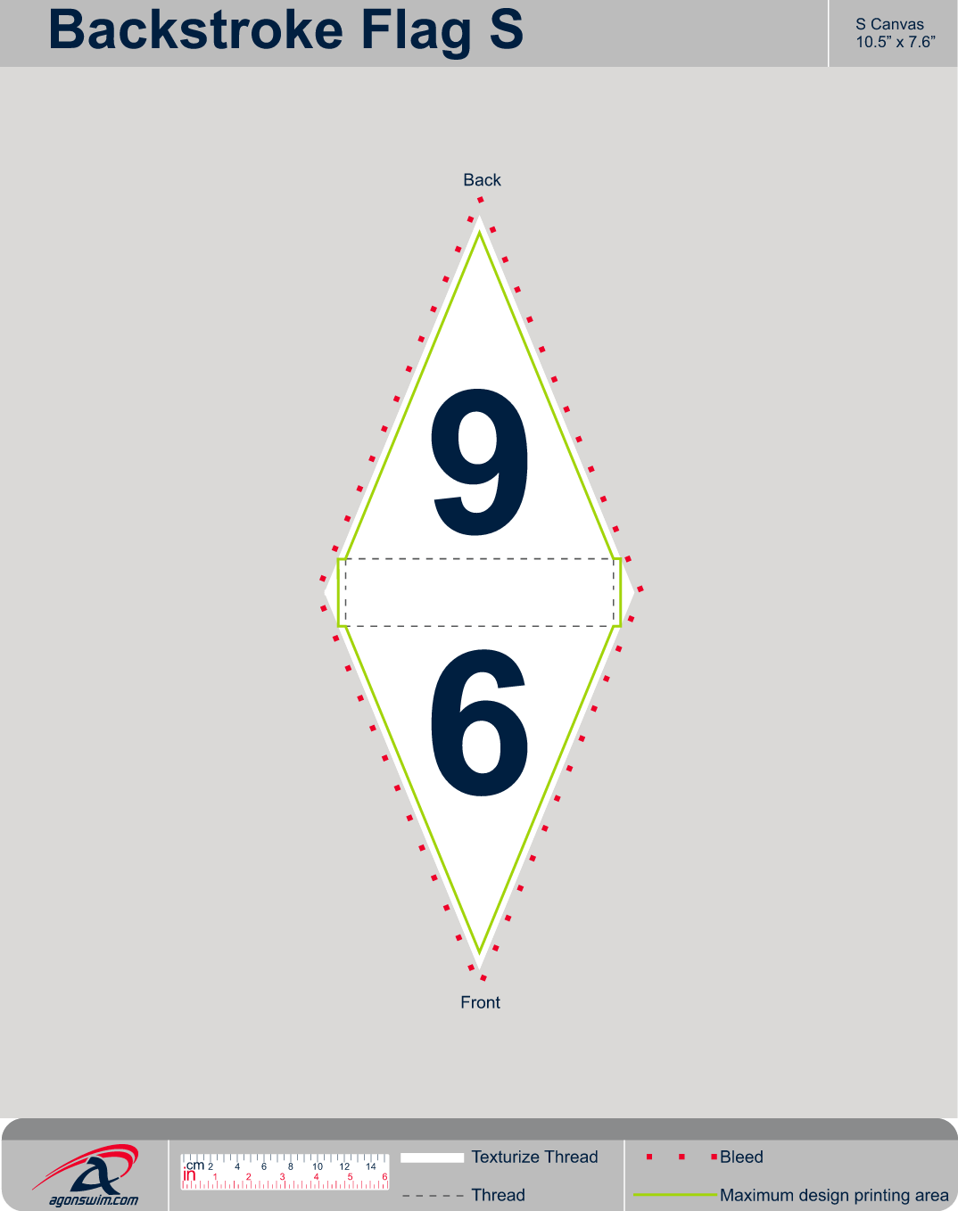 Canvas Backstroke Flag Small (2025) - Agonswim.com