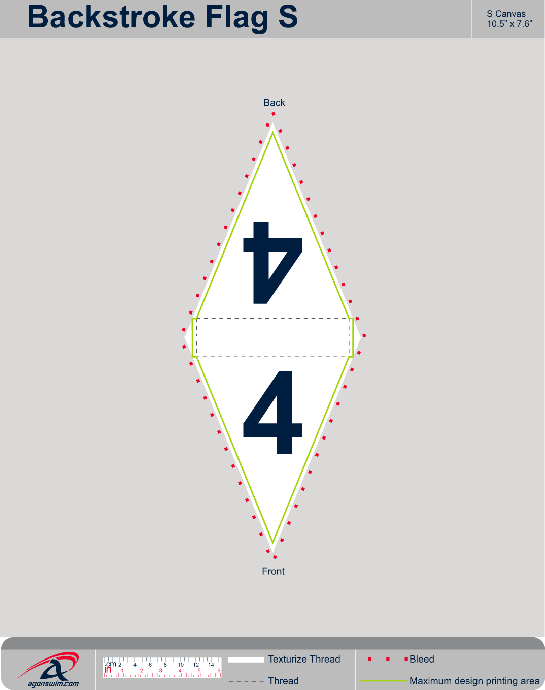 Canvas Backstroke Flag Small (2025) - Agonswim.com